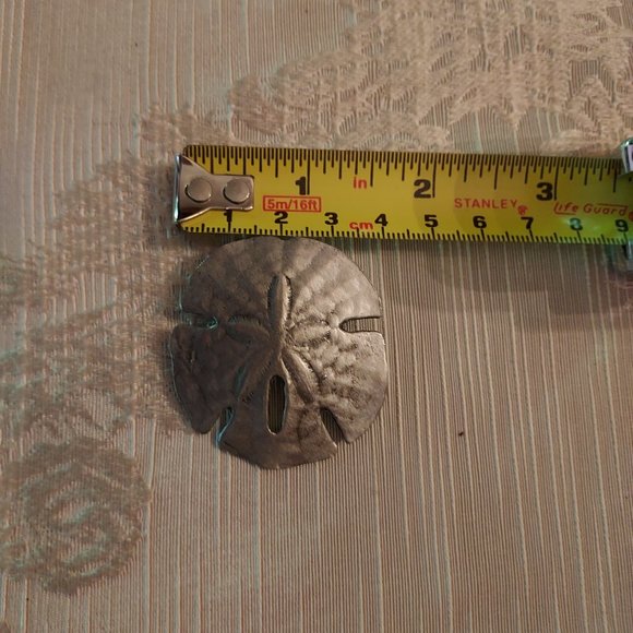 Metzke | Jewelry | Metzke Sand Dollar Brooch Pewter Metal | Poshmark